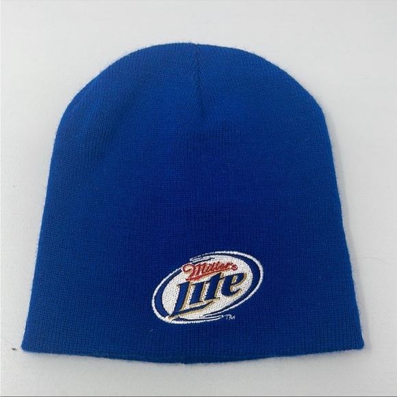 None | Accessories | Miller Lite Royal Blue Beanie Nwot | Poshmark